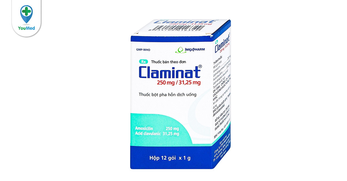 Thuốc Claminat (amoxicillin + axit clavulanic): Công dụng, cách dùng và ...