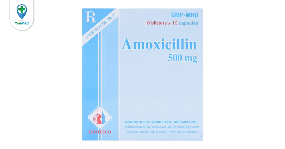 Amoxicillin Domesco là thuốc gì? Công dụng, cách dùng và lưu ý khi dùng ...