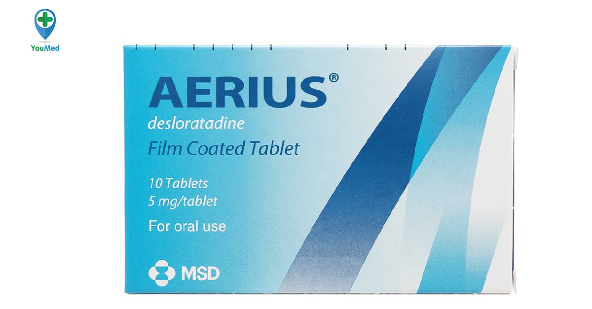 Aerius 5 mg là thuốc gì? Công dụng, cách dùng và lưu ý - YouMed
